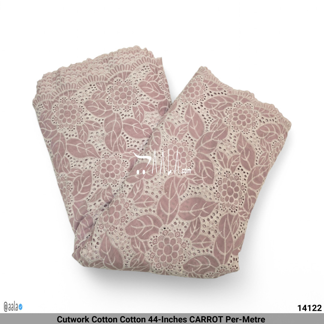 Cutwork Cotton Cotton 44-Inches CARROT Per-Metre